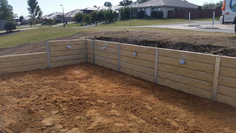 Concrete Sleeper Retaining Wall – Durable & Low Maintenance