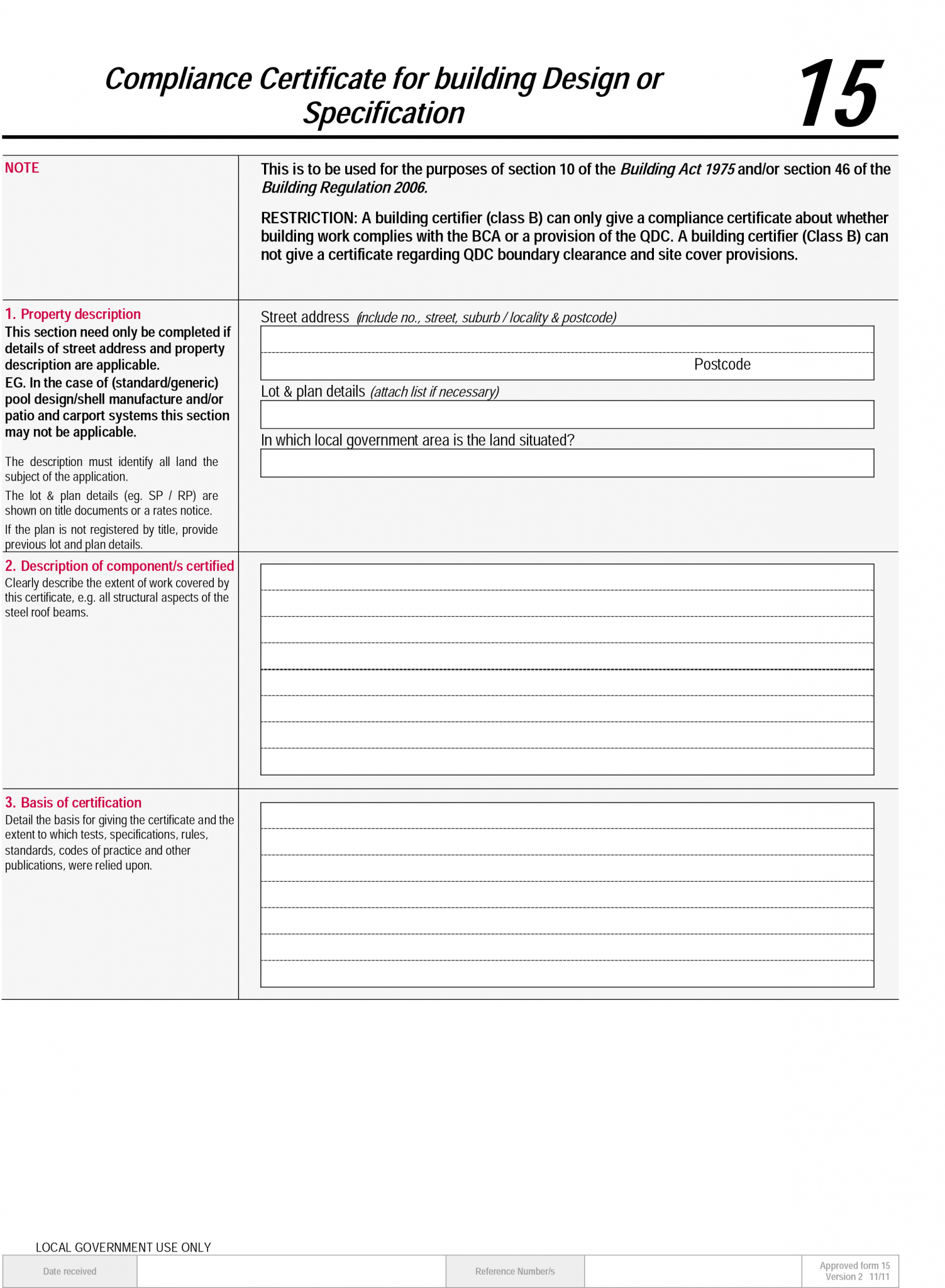 Form 15 Queensland: Why It Matters for Safe, Legal Building